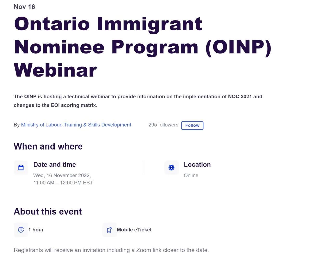 安省项目重大调整！新加拿大职业列表(NOC)将于11月16日正式投入使用 | Doyen Immigration Service | 东云移民